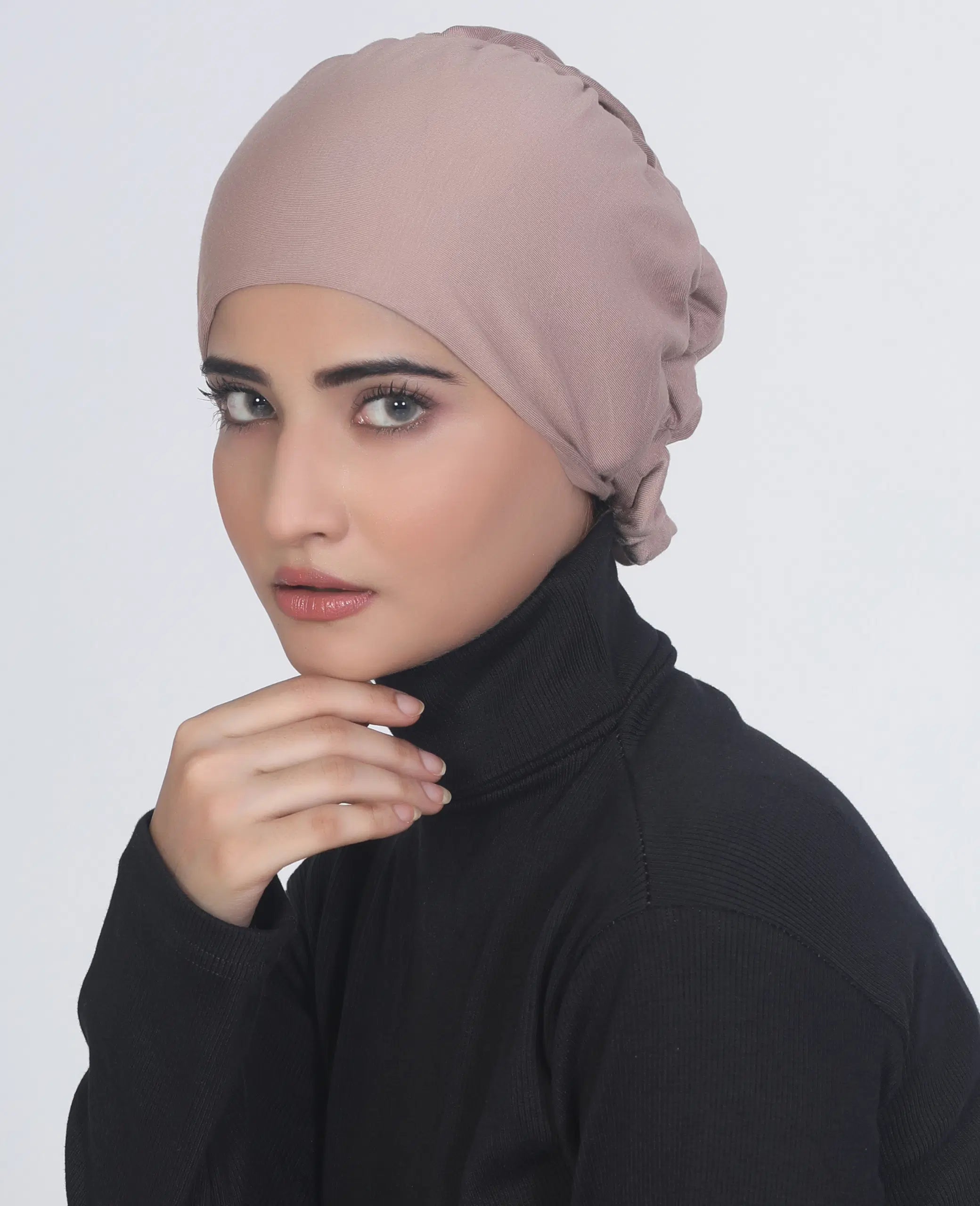 Silk-Jersey Undercap - Dusty Pink – Hayaa Hijab